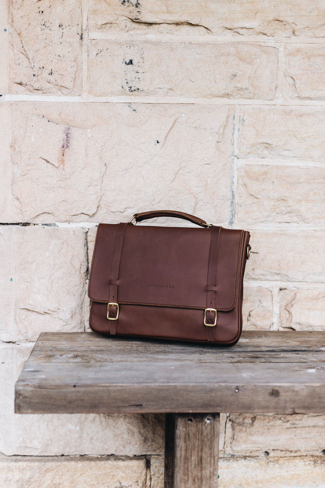 The Saddler's Briefcase | Caramel Leather – Saddler & Co